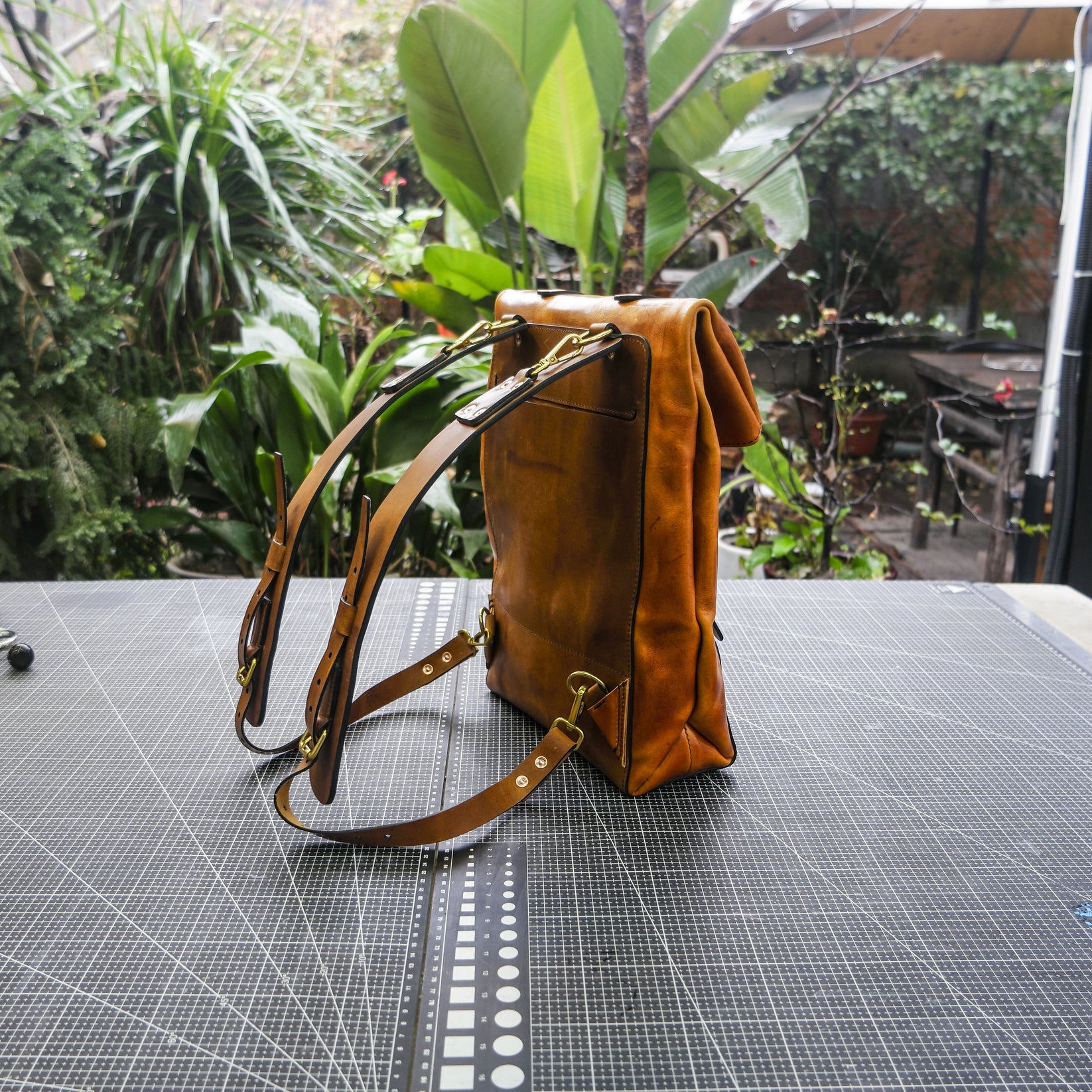 【PDF Pattern】 Vegetable tanned leather backpack Backpack Pattern PDF P