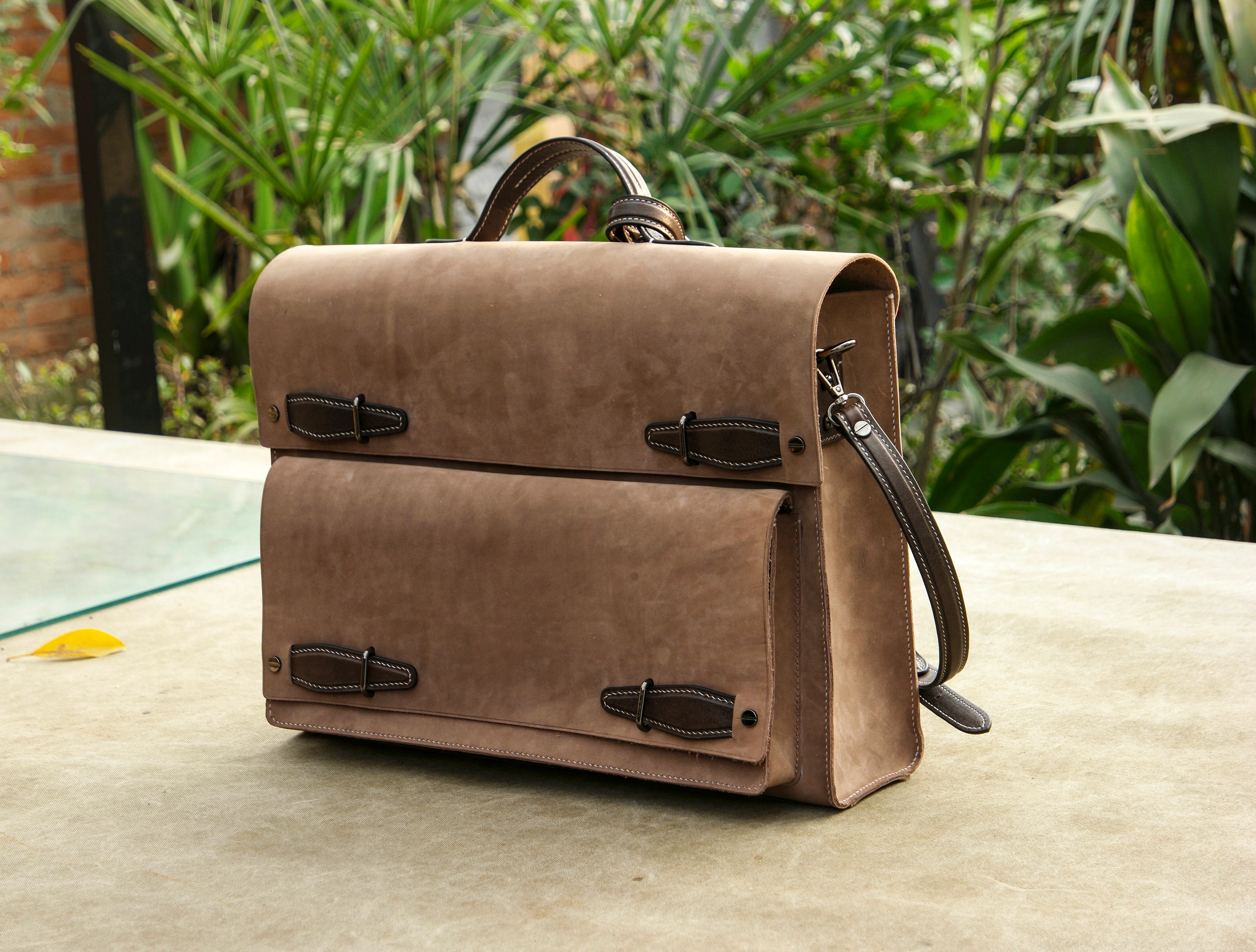 【PDF Pattern】Vegetable tanned leather backpack handmade knapsack pattern